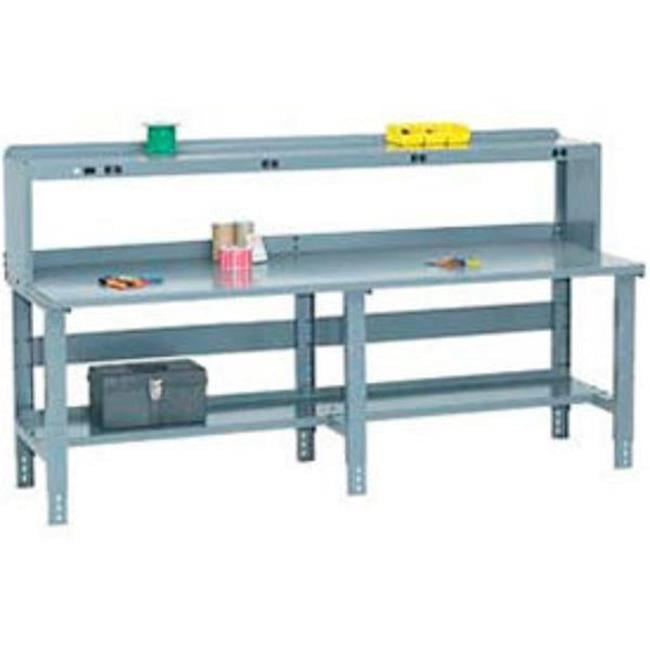Global Industrial 706437A Extra Long Workbench with Steel Square Edge ...