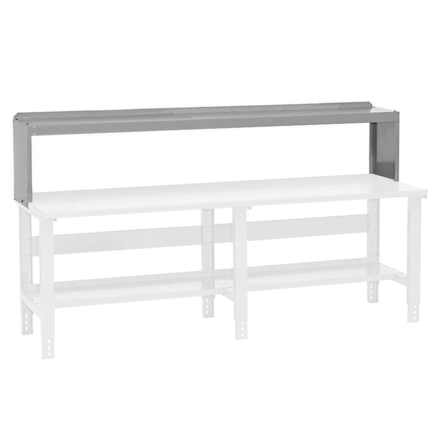 Global Industrial 706438 Workbench Riser, Gray - 96 x 10.5 x 12 in ...