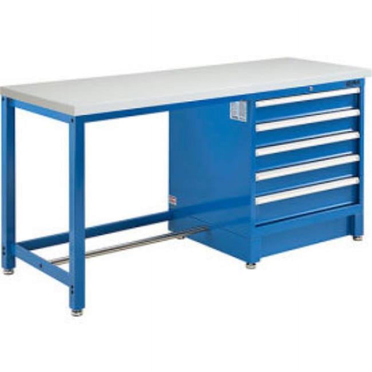 Global Industrial 72"W x 30"D Modular Workbench with 5 Drawers, ESD ...