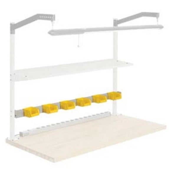 Global Industrial 606943TN 72 in. Bin Rail Workbench, Tan - Walmart.com