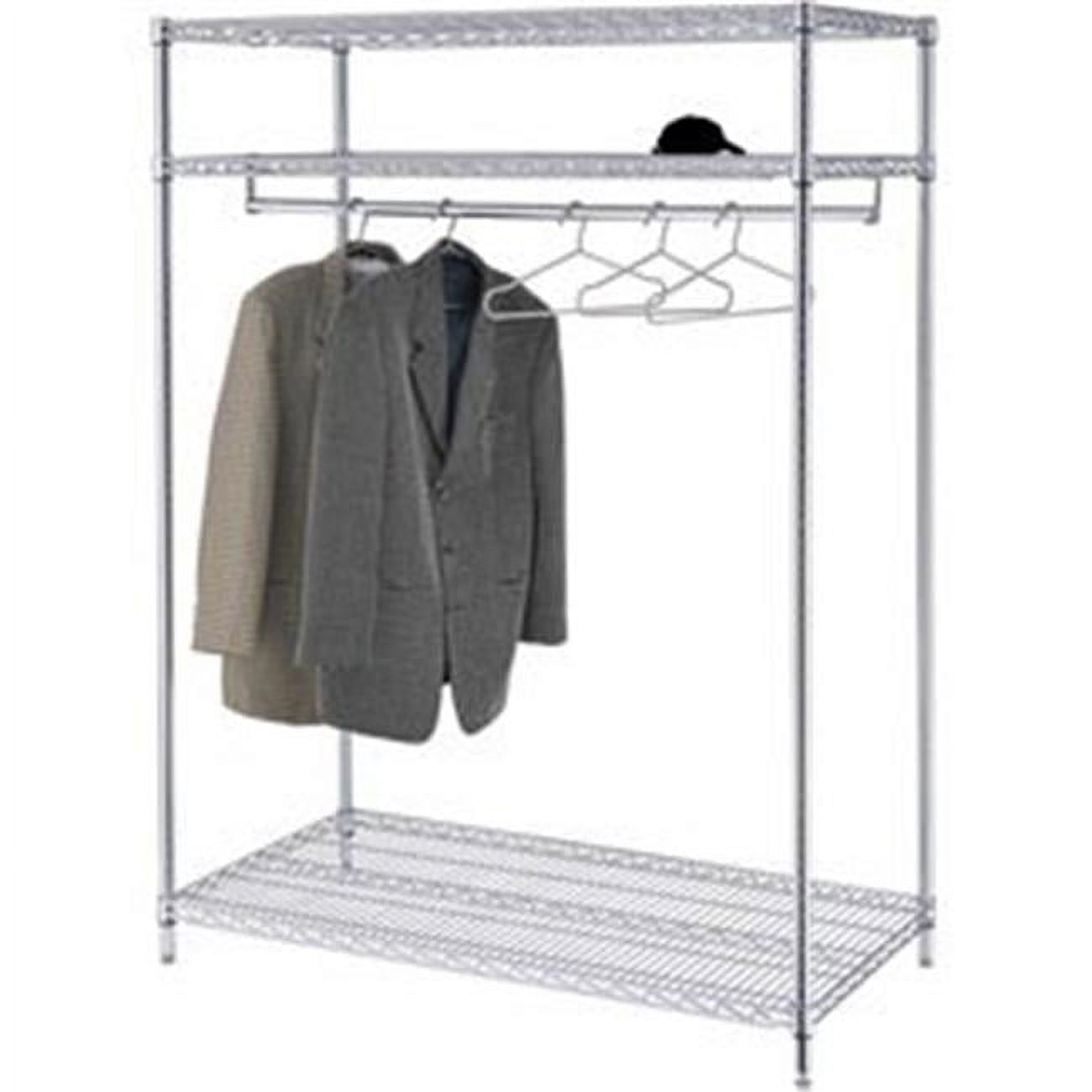 Global Industrial 7501 3-Shelf Garment Floor Rack with 18 Hangers & 2 ...