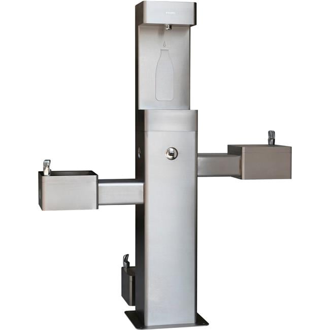 Global Industrial 761221F Outdoor Bottle Filler & Bi-Level Fountain ...