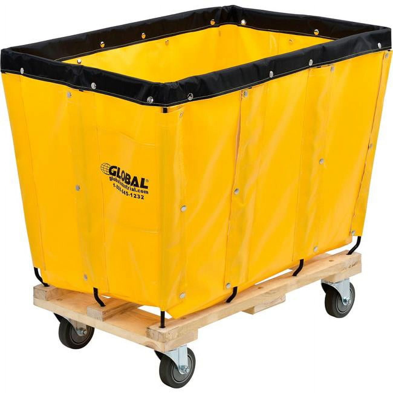 Global Industrial 8 Bushel, Yellow Vinyl Basket Bulk Truck, Unassembled ...