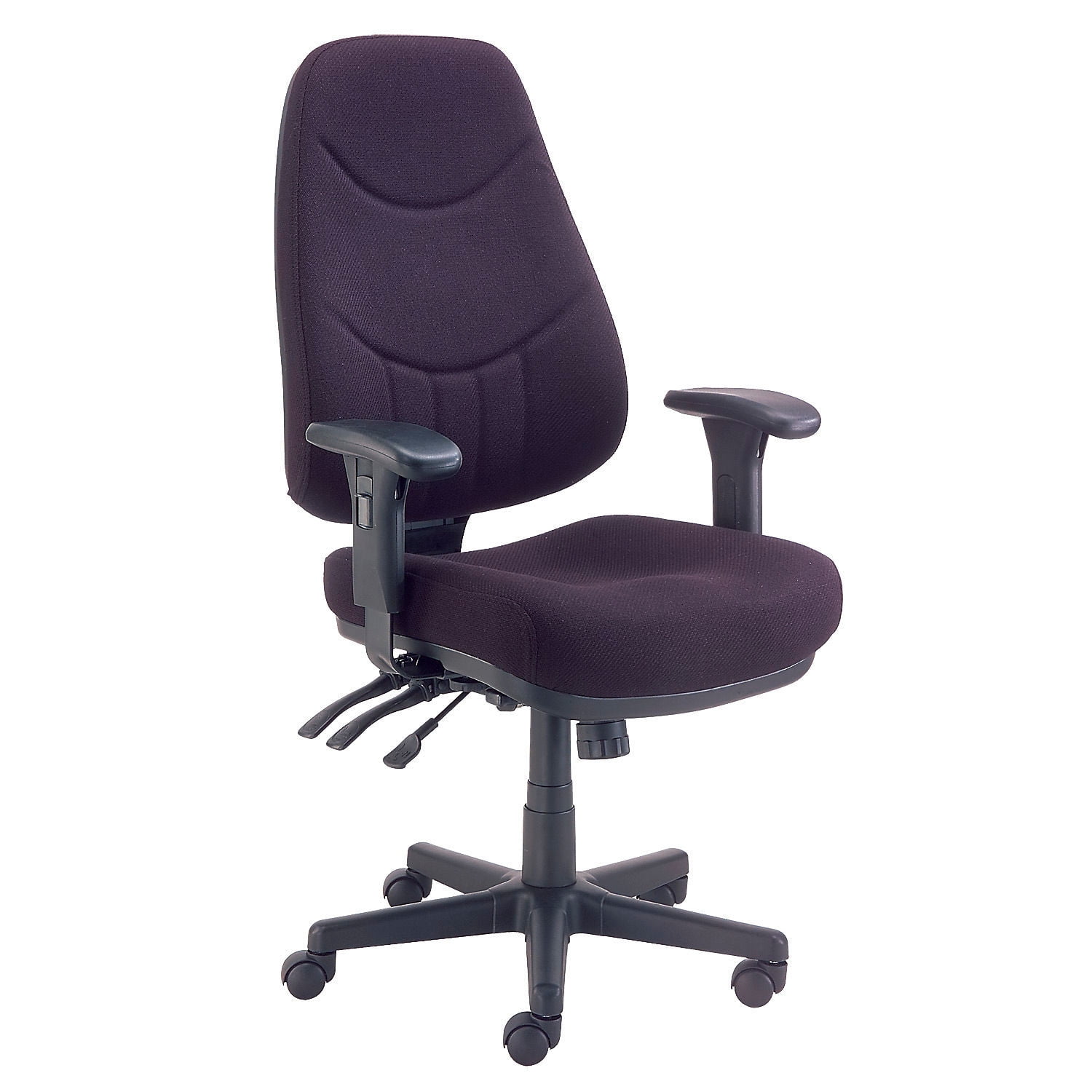 Global Industrial 8 Way Adjustable Executive Chair, Fabric, Black ...