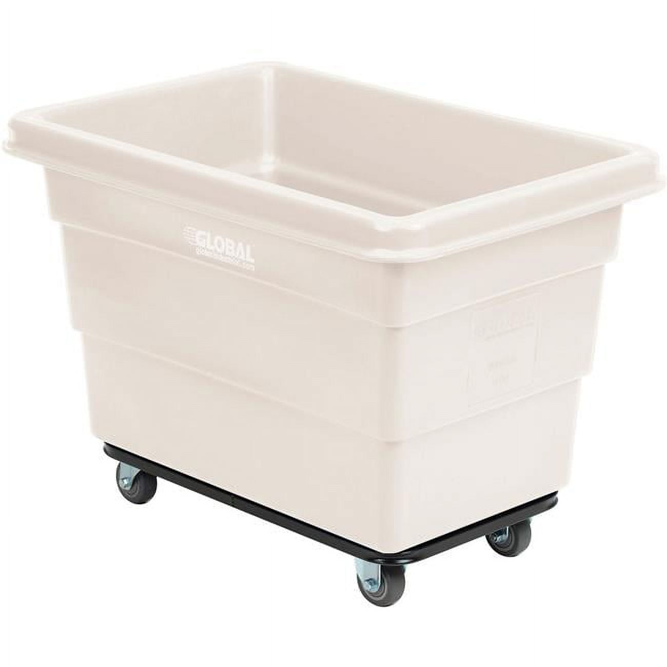 Global Industrial 800310WH 6 Bushel Steel Chassis Base White Plastic ...