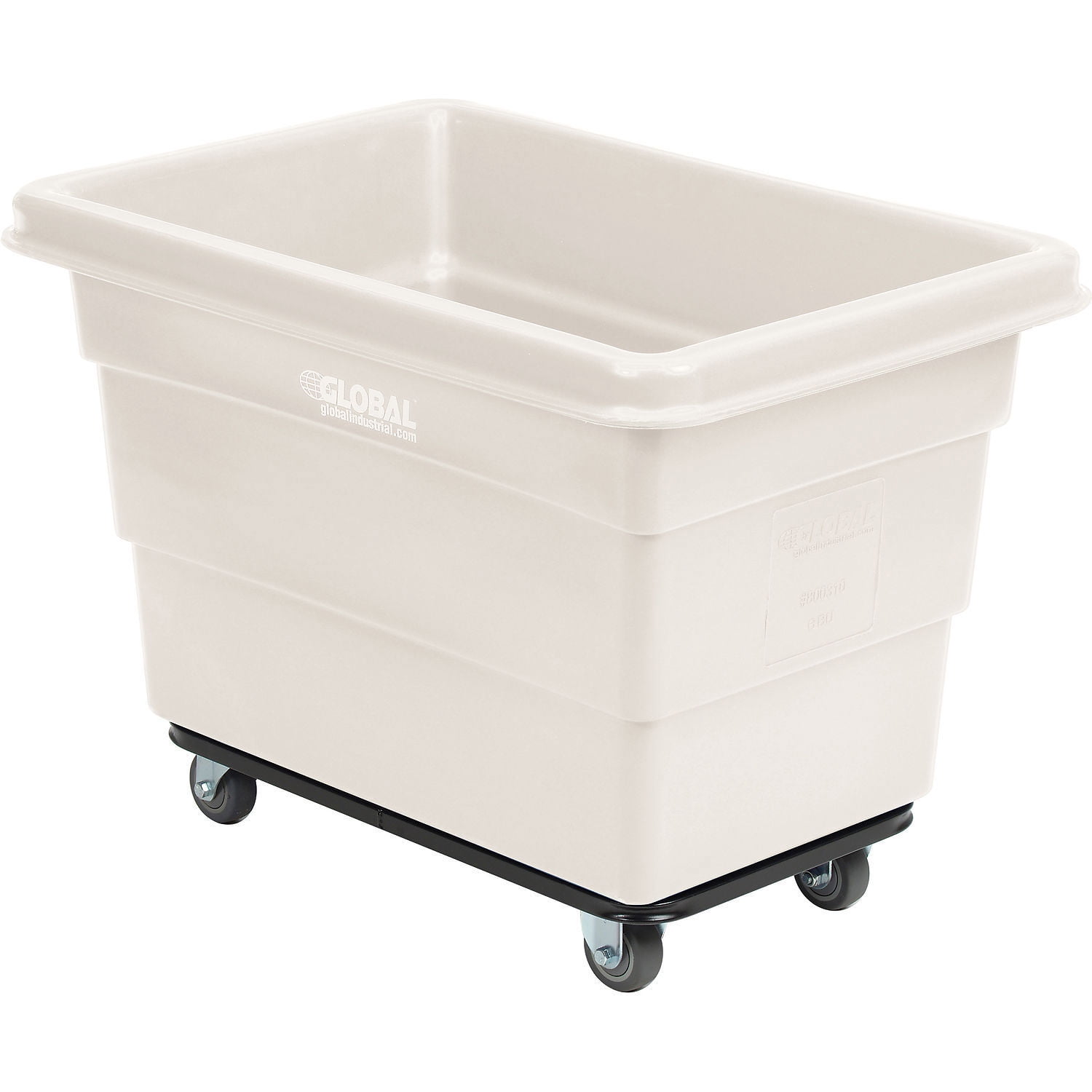 Global Industrial 800310WH 6 Bushel Steel Chassis Base White Plastic ...