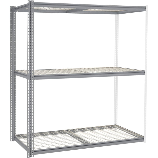 Global Industrial High Cap. Add-On Rack 72Wx48Dx84H 3 Levels Wire Deck ...