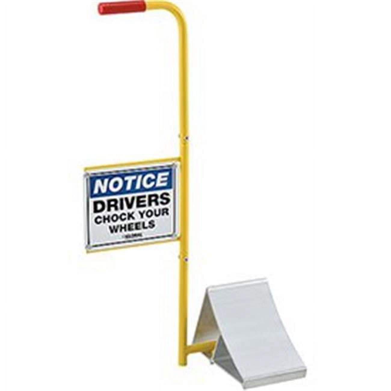 Global Industrial™ Aluminum Wheel Chock with Safety Sign & Handle ...