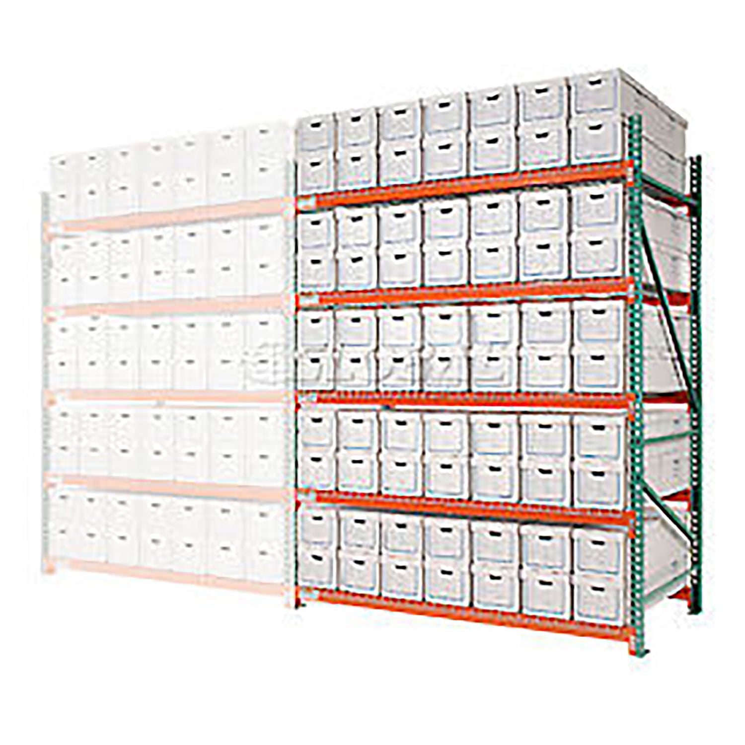 Global Industrial Record Storage Rack Add-On Letter Polyethylene Box ...