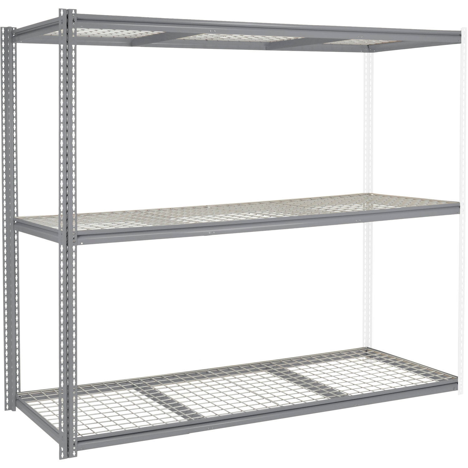 Global Industrial 581068GY 96 x 96 x 36 in. High Capacity 3 Levels Add ...