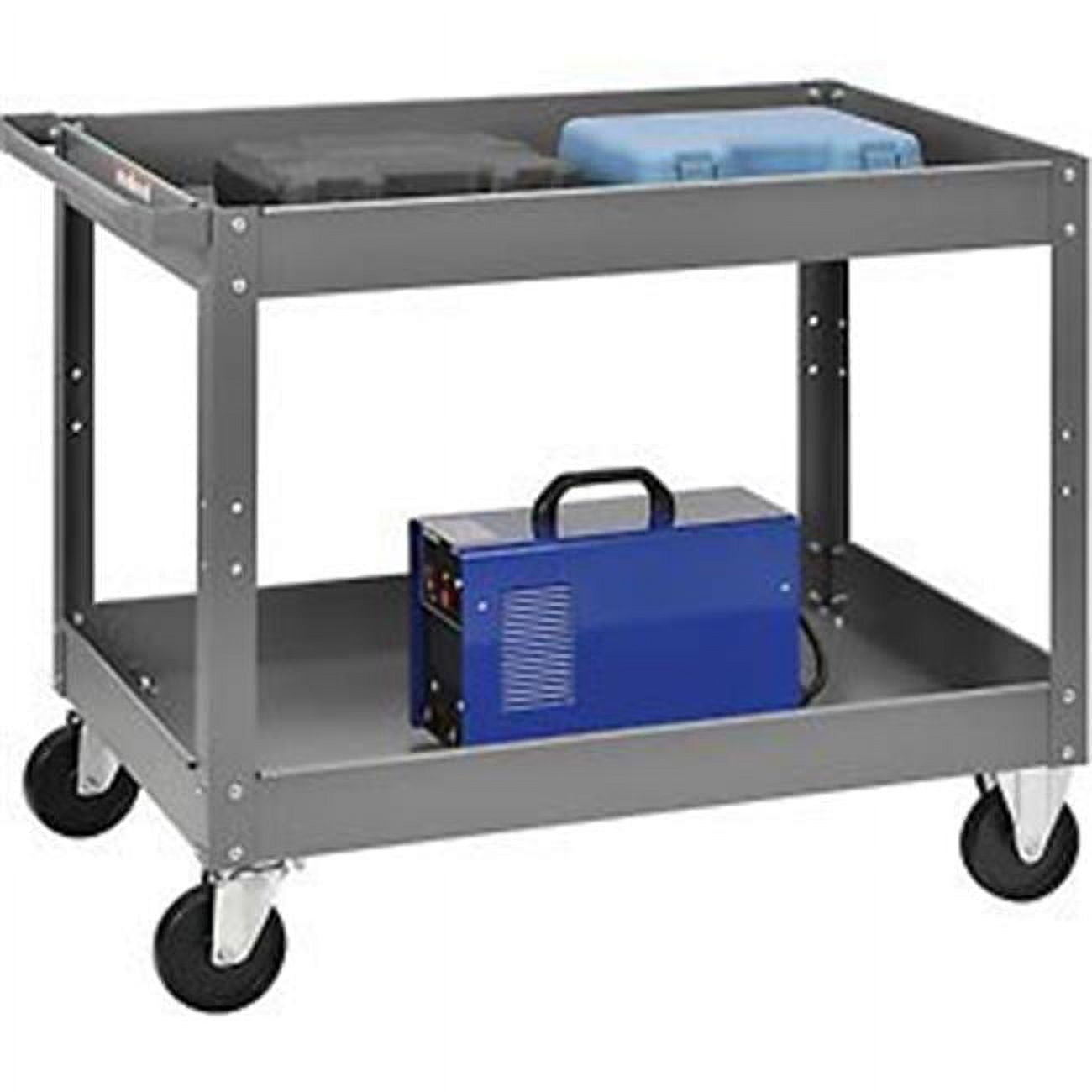 Global Industrial Steel Stock Cart, 2 Deep Trays, 500 lbs, 36x24 in ...