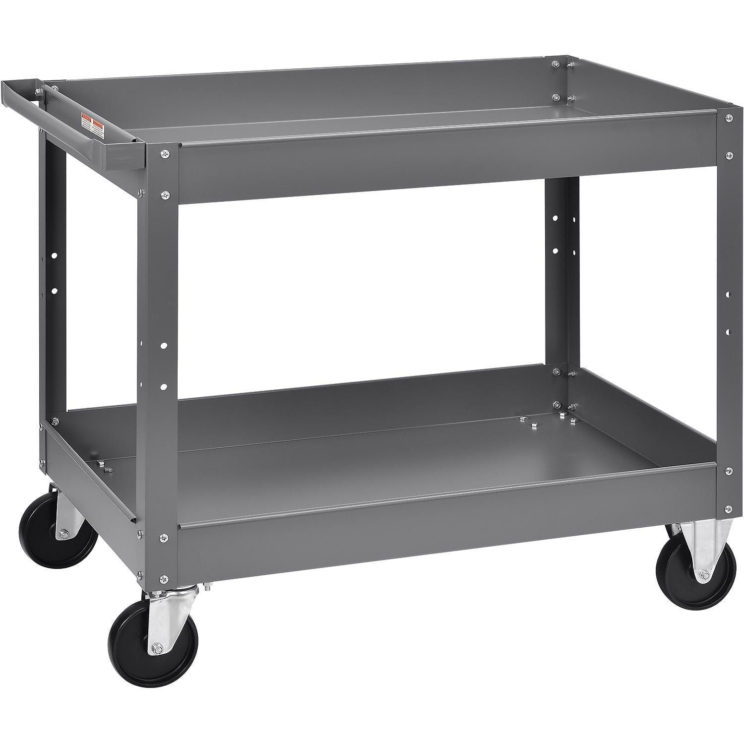 Global Industrial Steel Stock Cart, 2 Deep Trays, 500 lbs, 36x24 in ...
