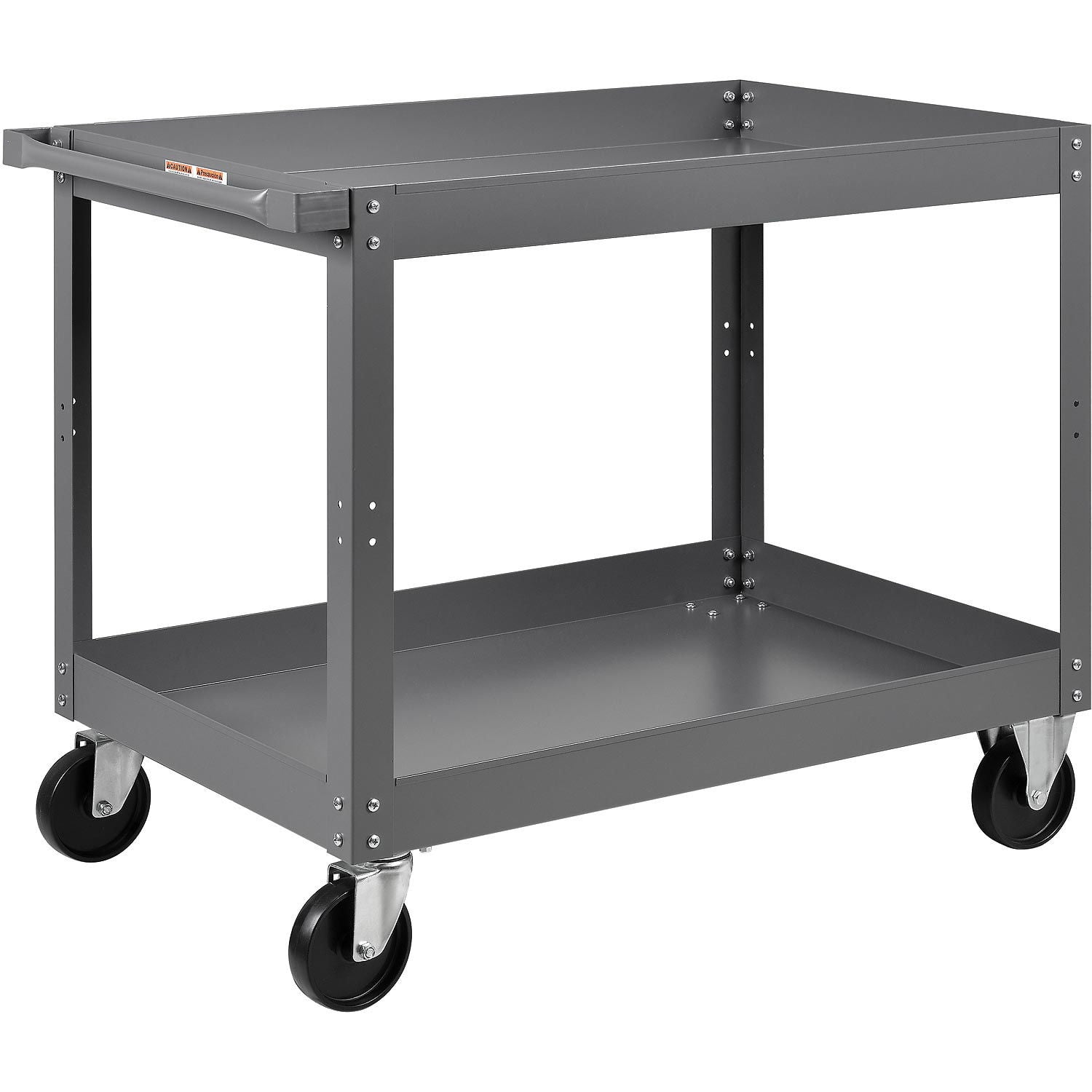 Global Industrial 988843 2 Shelf Deep Tray Steel Stock Cart, 36 x 24 in ...