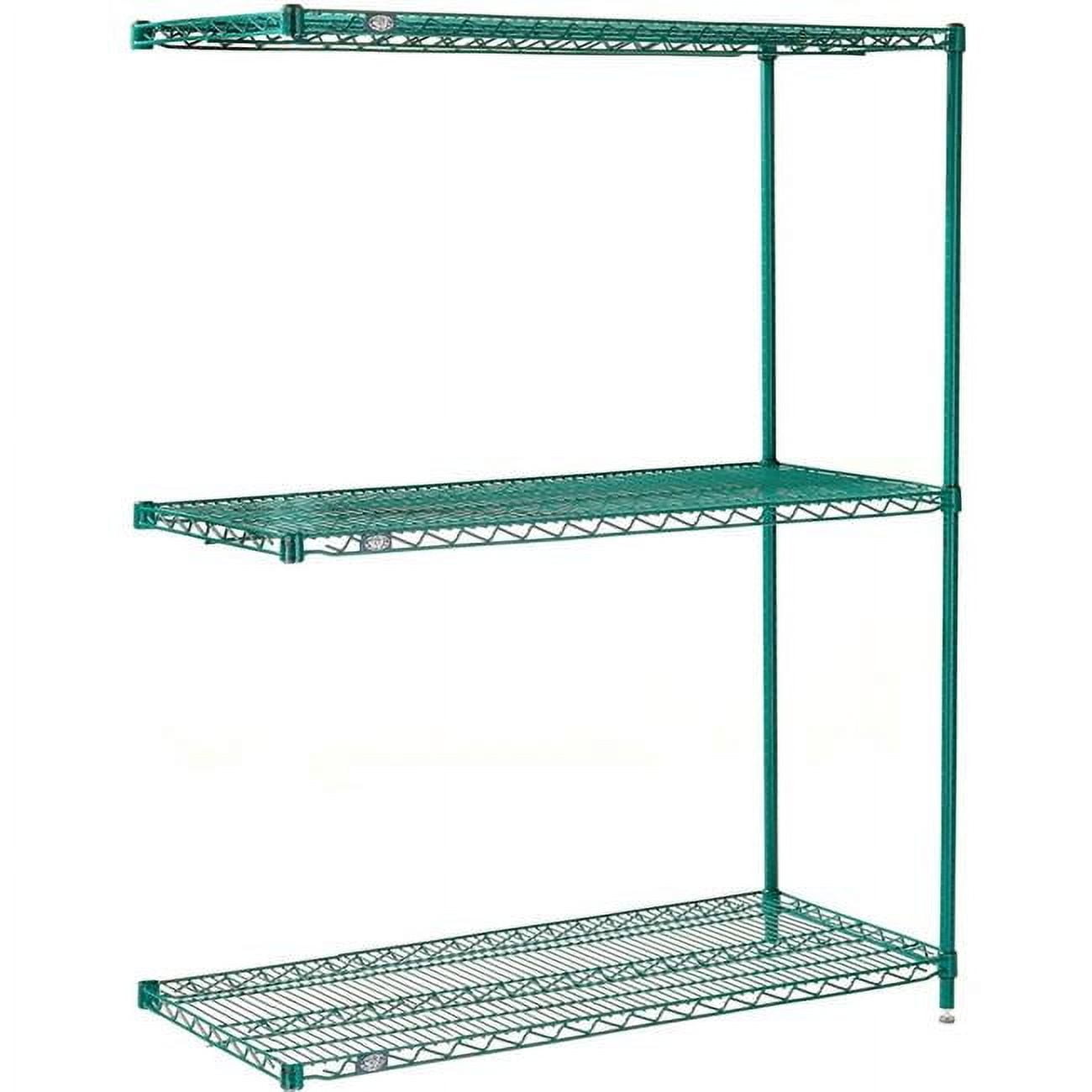 Global Industrial A12485G3 Nexel 3 Shelf Poly-Green Wire Shelving Unit ...