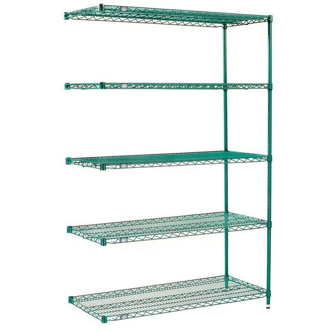 Global Industrial A14366G5 Nexel 5 Shelf Poly-Green Wire Shelving Unit ...