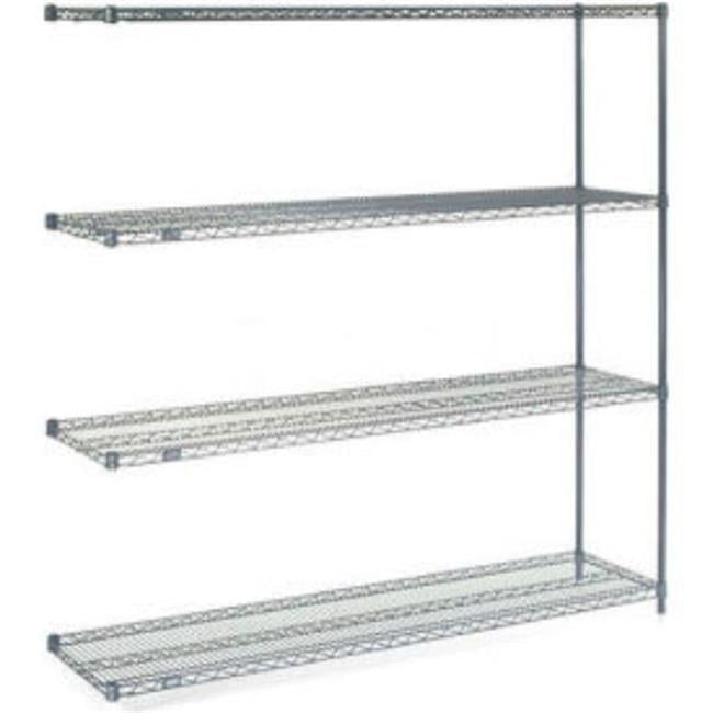 Global Industrial A18727N Nexel 4 Shelf Nexelon Blue Wire Shelving Unit ...
