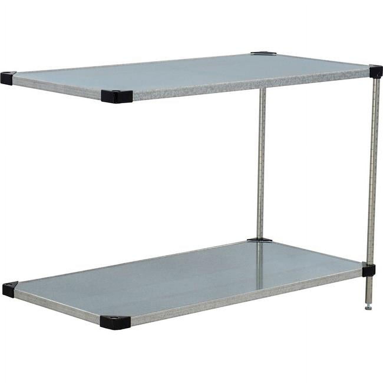 Global Industrial A24723SZ2 Nexel 2 Shelf Galvanized Steel Solid ...