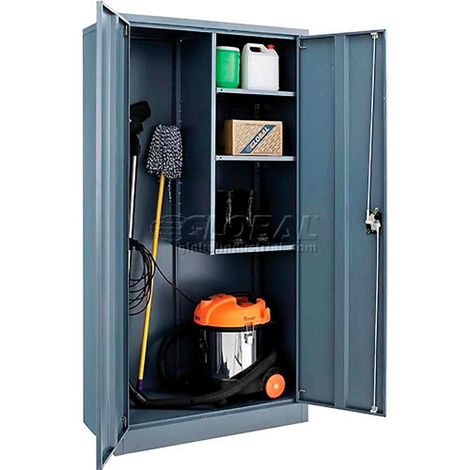Global Industrial Assembled Janitorial Cabinet, 36x18x72, Gray ...