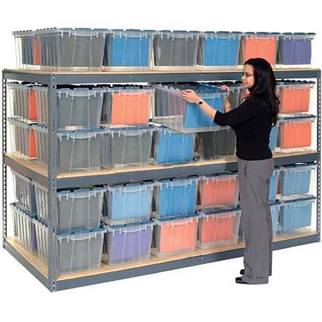 Global Industrial B2296938 84 x 96 x 24 in. Record Storage Rack with ...