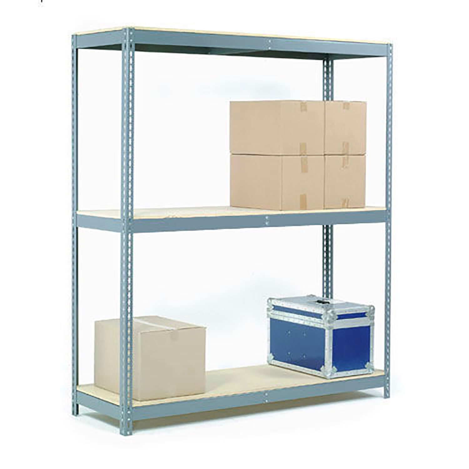 Global Industrial B2297046 84 x 72 x 36 in. 3 Shelves Wide Span Rack ...