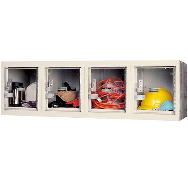 Global Industrial B2318150 1-Tier 4 Door Clear View Wall Locker - 48 x ...