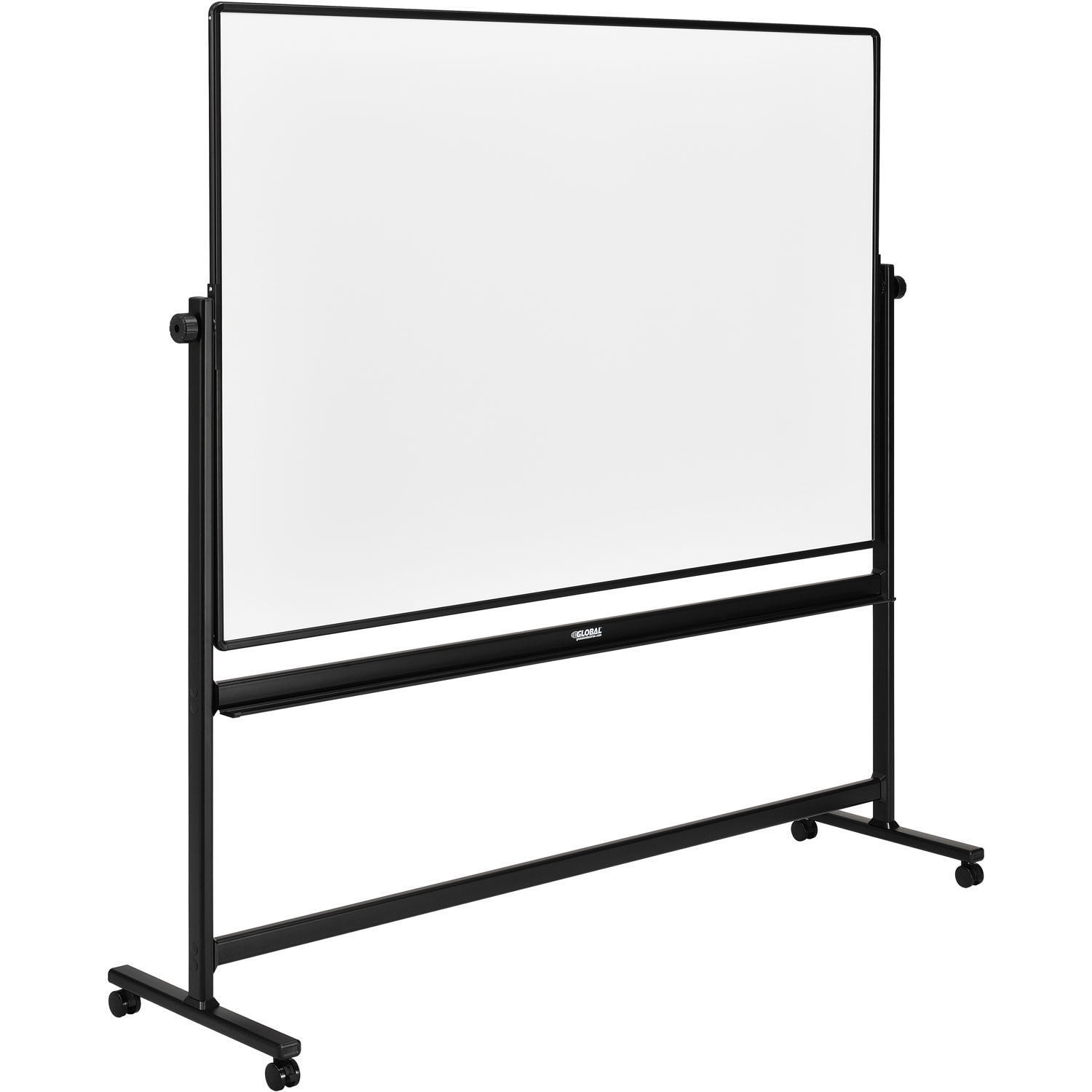 Rolling Magnetic Dry Erase Whiteboard, Double Sided Reversible, 72 x 48 ...