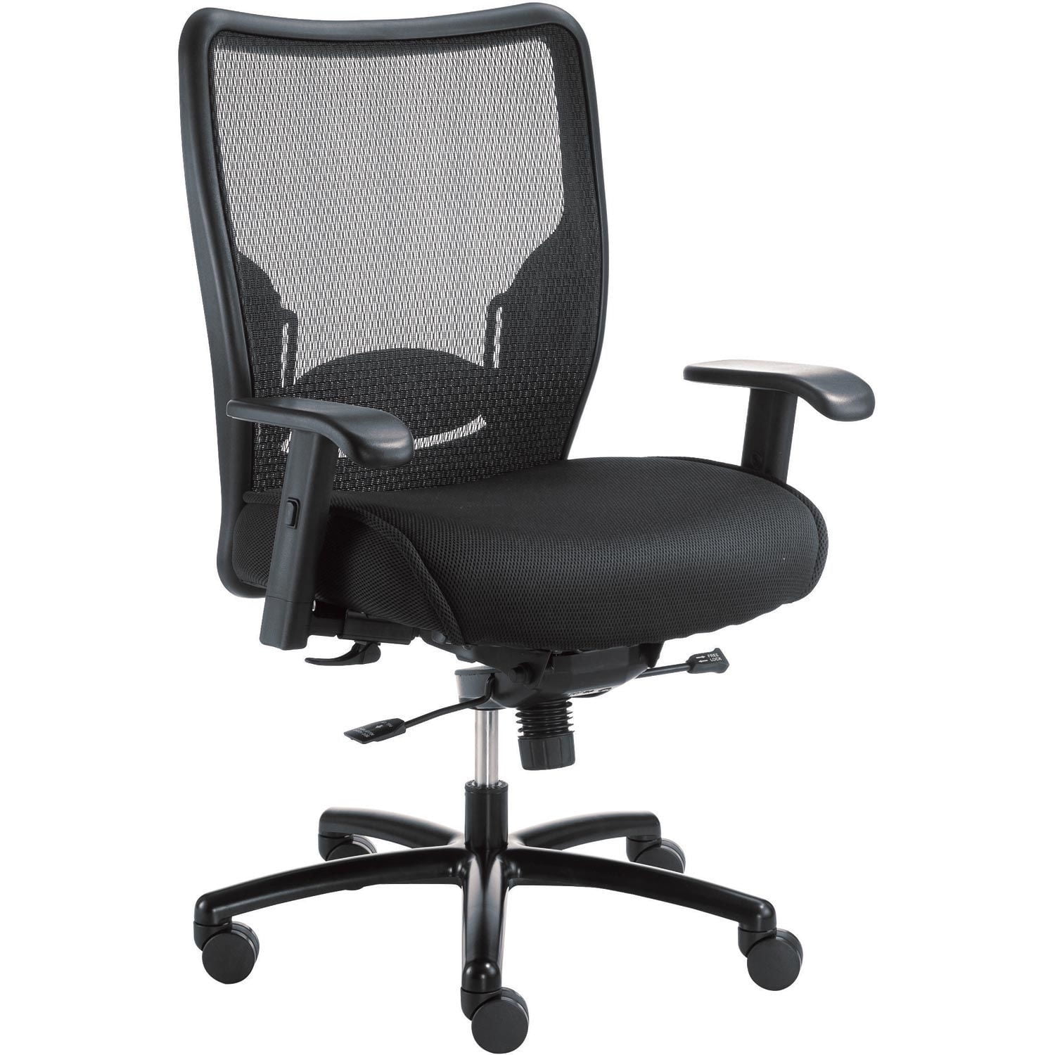 Global Industrial Big & Tall Chair with High Armrest, Extra Wide Seat ...