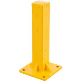 Global Industrial Bolt-On Steel Post for Single 3-Rib Guard Rail 24""H ...