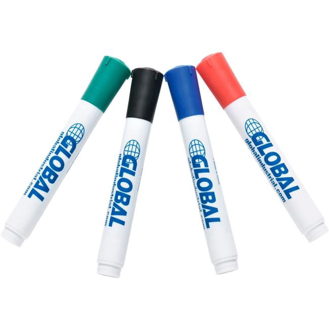Global Industrial 695527PK Bullet Tip Dry Erase Markers, Assorted Color ...