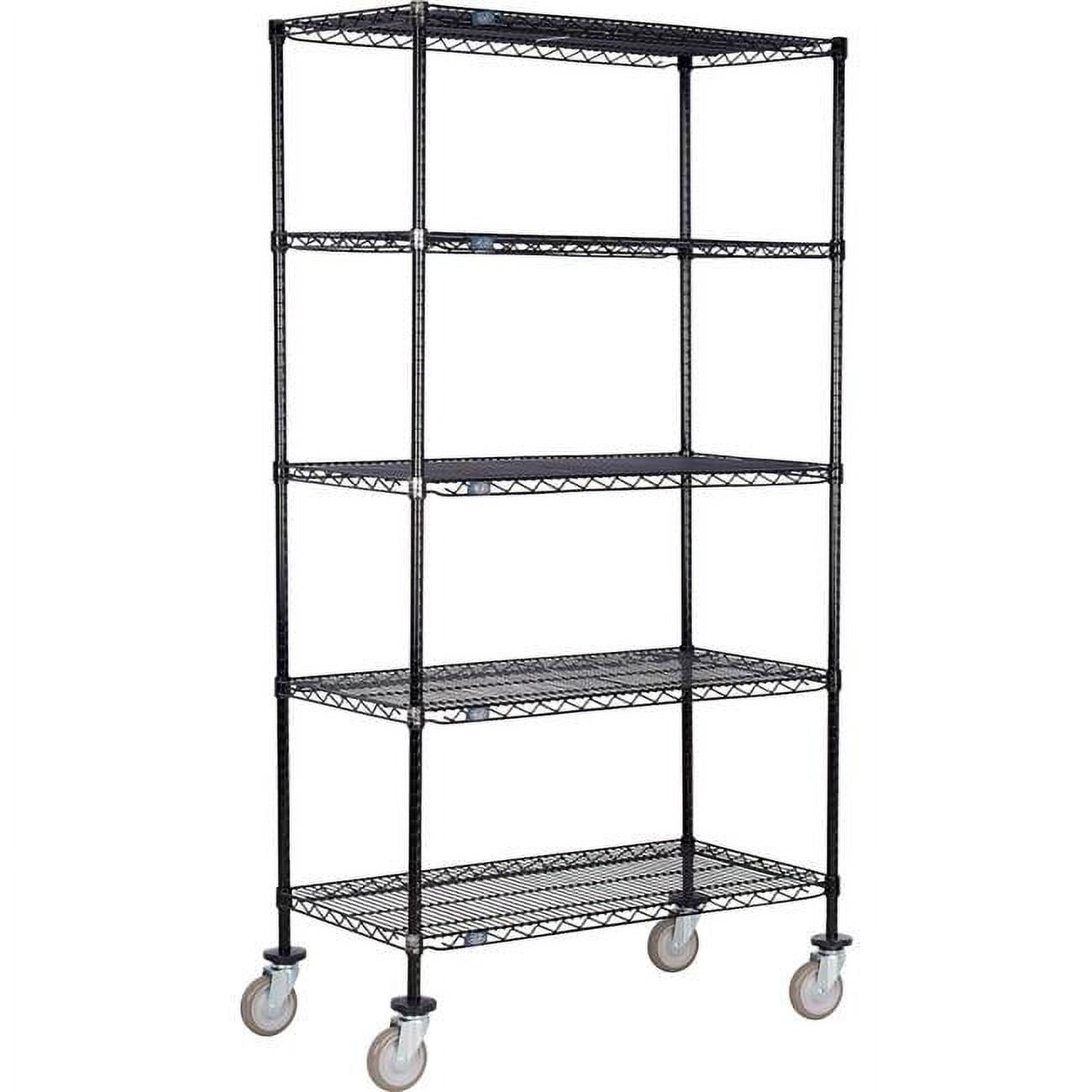 Global Industrial C14605PB5 Nexel 5 Shelf Truck, Black Epoxy 60 x 14 x ...
