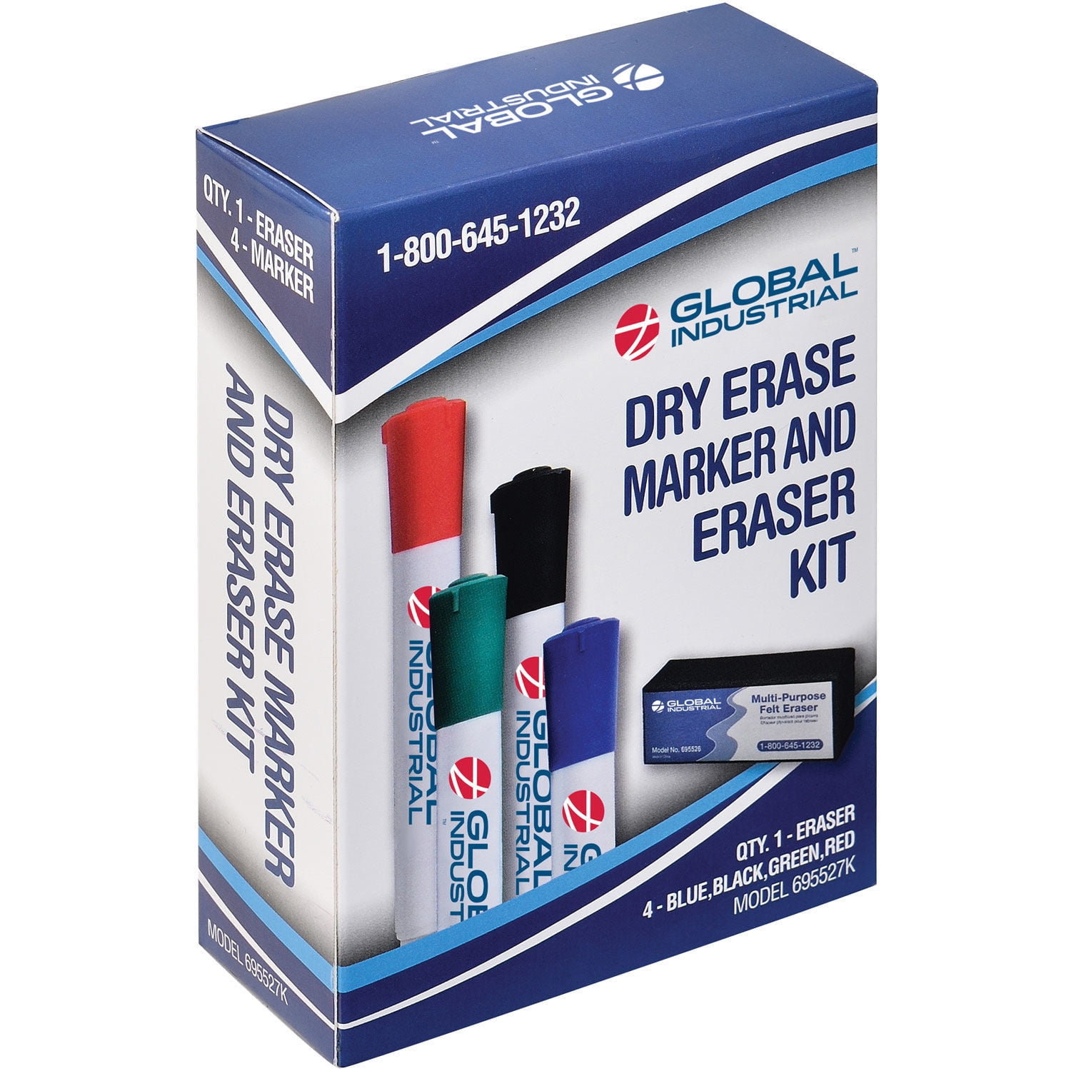 Global Industrial Dry Erase Marker & Eraser Kit - Walmart.com