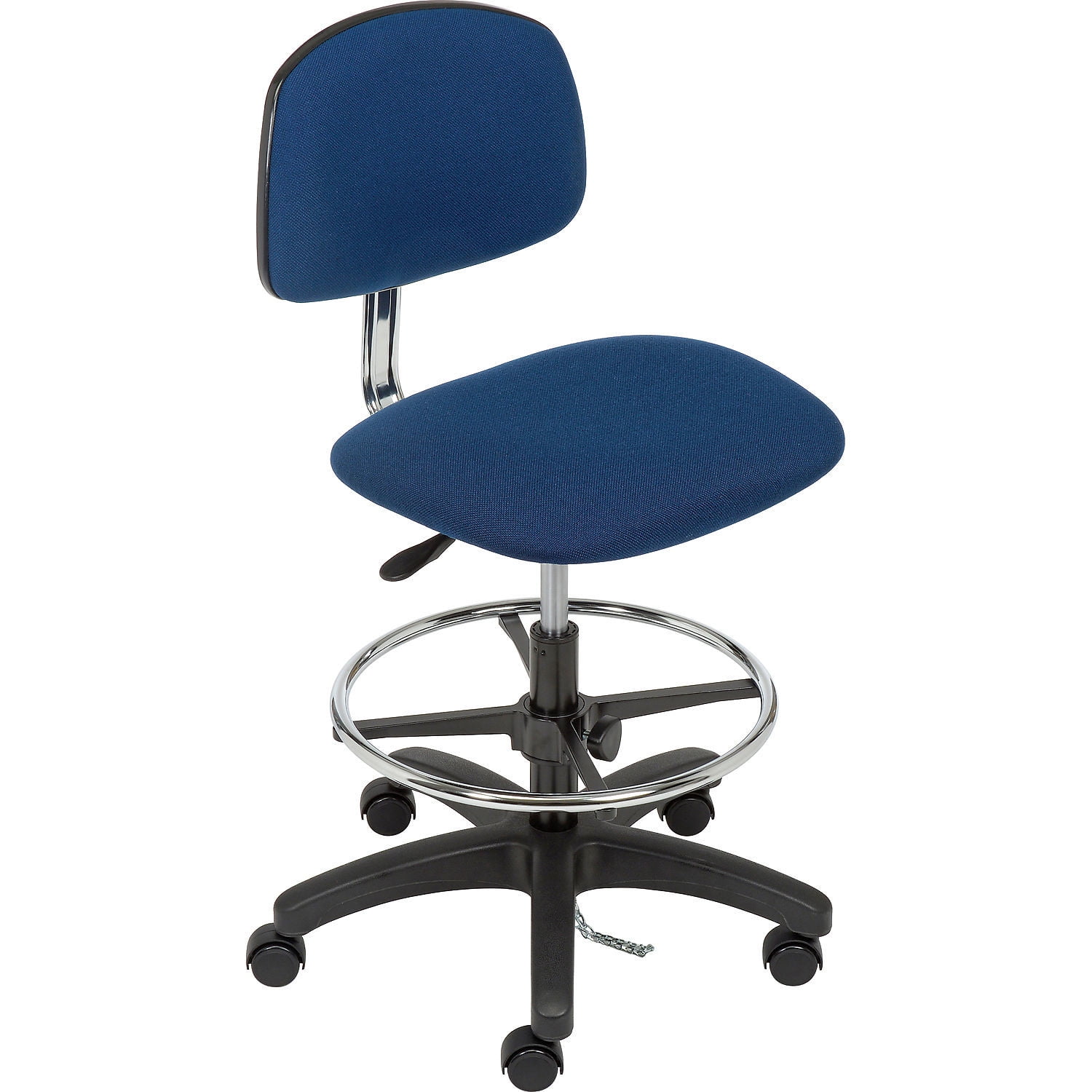 ESD Stool, Navy, Armless | Adjustable height work - Walmart Business ...