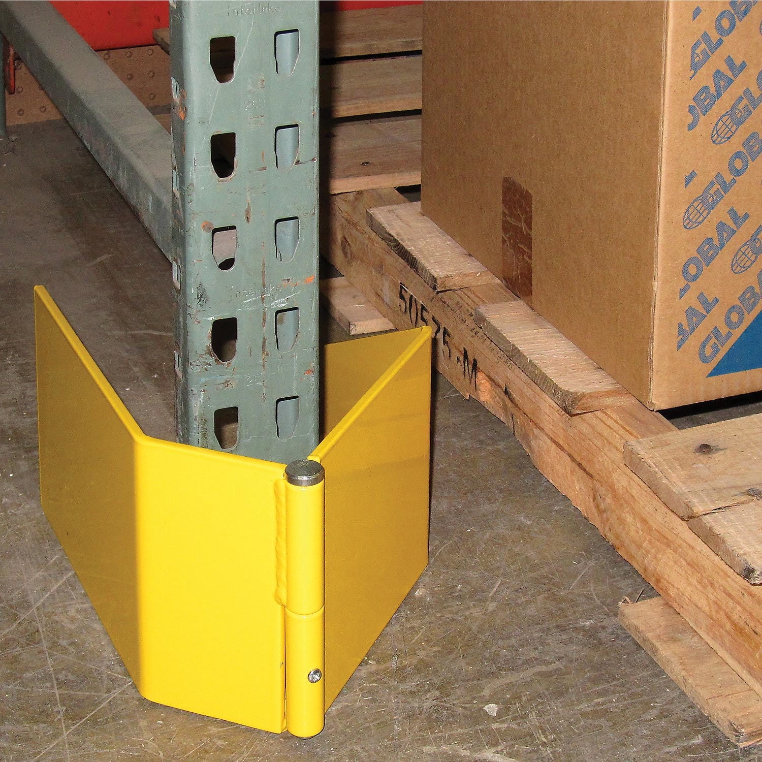 Global Industrial Extra Heavy Duty Frame Guard, Left, Steel, Yellow ...