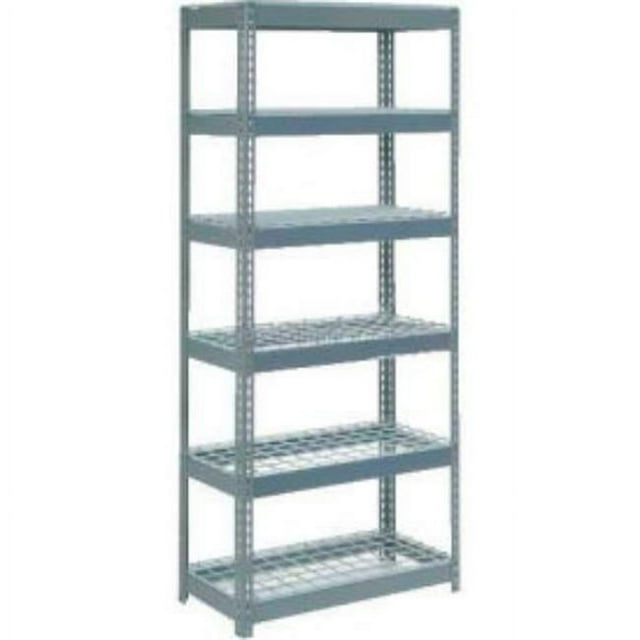 Global Industrial Extra Heavy Duty Shelving with 6 Shelves & Wire Deck ...