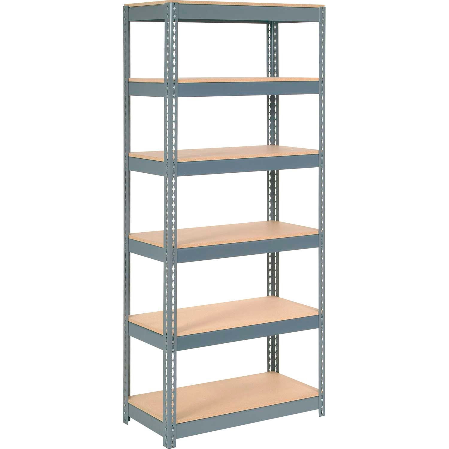 Global Industrial Extra Heavy Duty Shelving 36"W x 18"D x 96"H With 6 ...