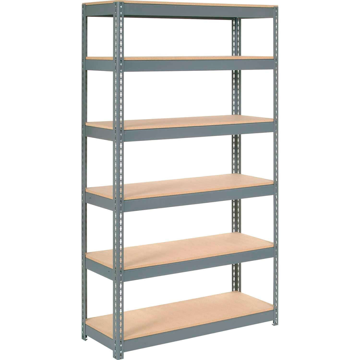 Global Industrial Extra Heavy Duty Shelving 48"W x 18"D x 96"H With 6 ...