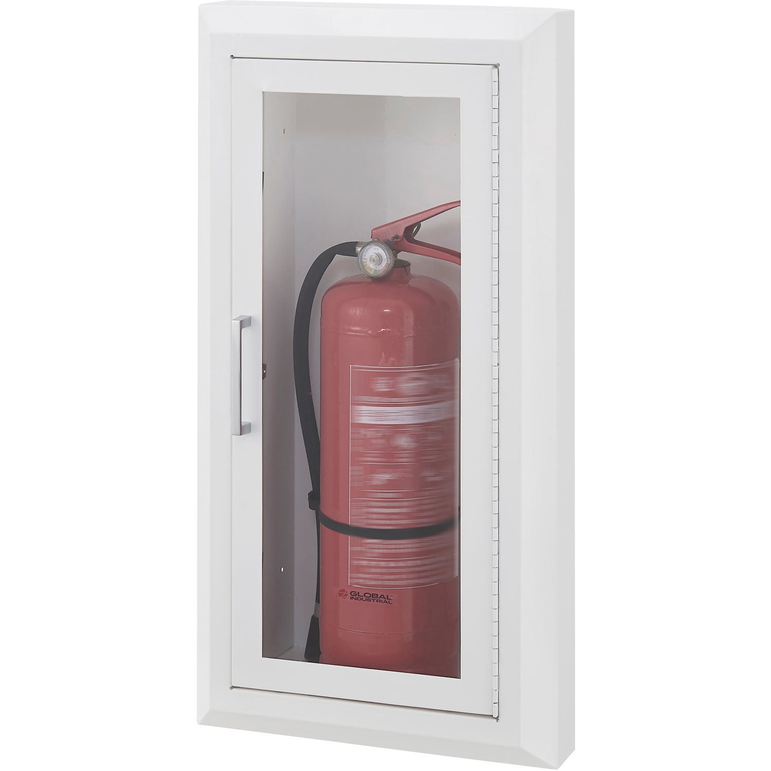 Global Industrial Semi-Recessed Fire Extinguisher Cabinet, 10 lbs ...