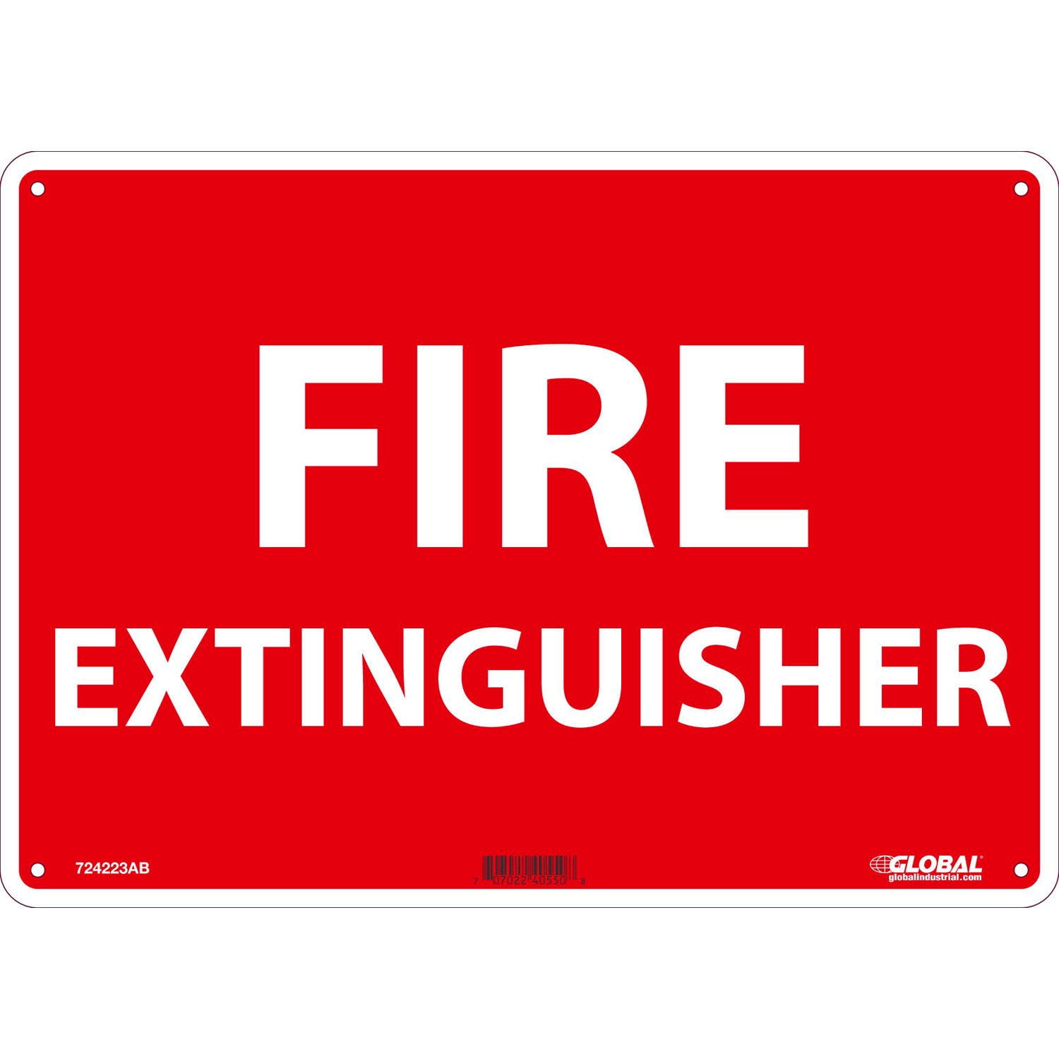 Global Industrial Fire Extinguisher Sign, 10x14, Aluminum - Walmart.com