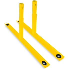 Global Industrial Flat Barrier Feet for Crowd Control Barrier Yellow ...