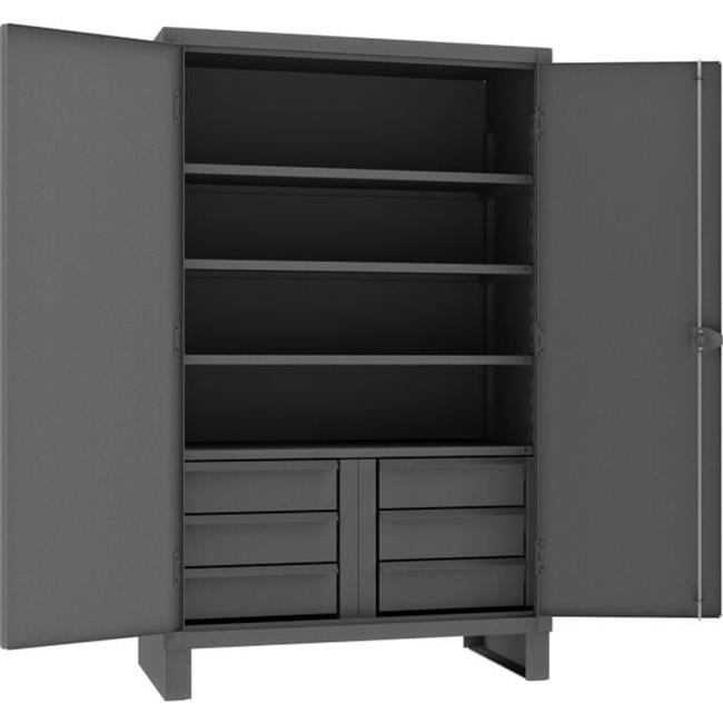 Global Industrial B2682426 Heavy Duty Storage Cabinet, Gray - with 6 ...