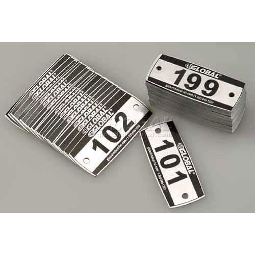 Global Industrial Locker Number Plate Kit, Numbered 101-299 - Walmart.com