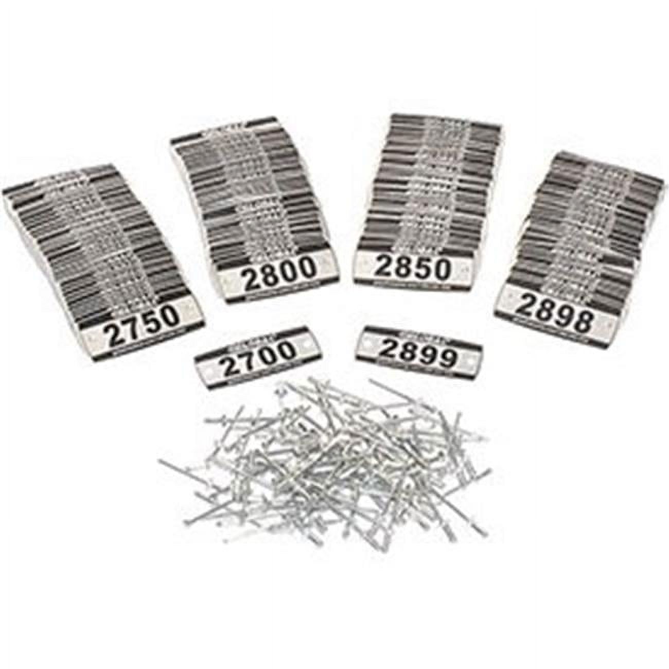 Global Industrial Locker Number Plate Kit, Numbered 2700-2899, 200/Pack ...