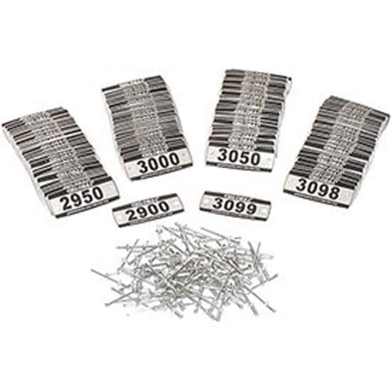 Global Industrial Locker Number Plate Kit Numbered 2900-3099 200/Pack ...