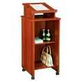 Global Industrial Mobile Lectern, Mahogany, 18"W x 18"D x 44"H ...