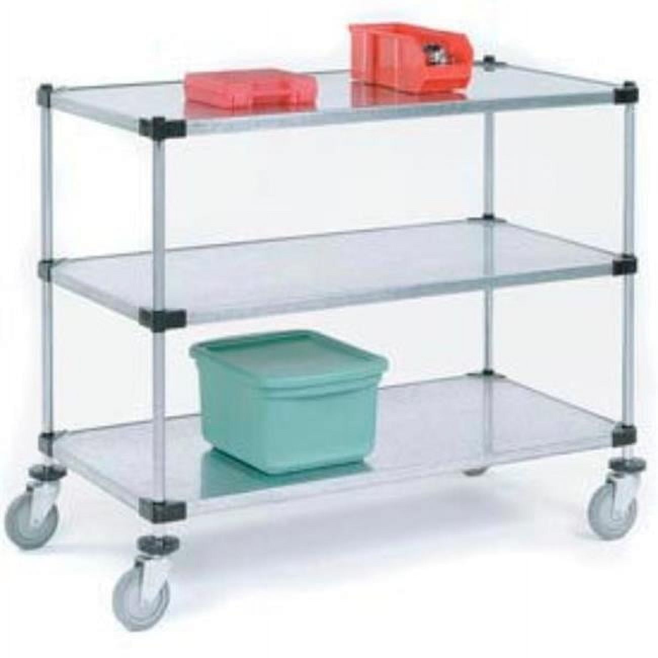 Global Industrial C18723SZ2 Nexel 2 Shelf Cart Galvanized Polyurethane ...