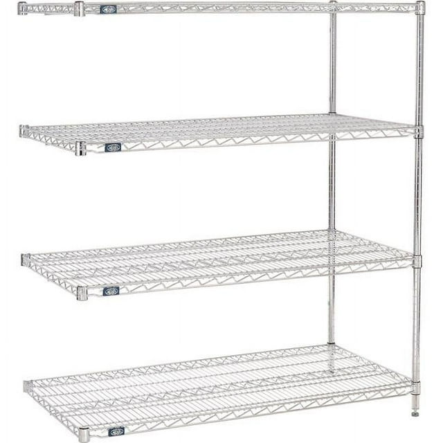 Global Industrial Nexel 4 Shelf Stainless Steel Wire Shelving Unit Add ...