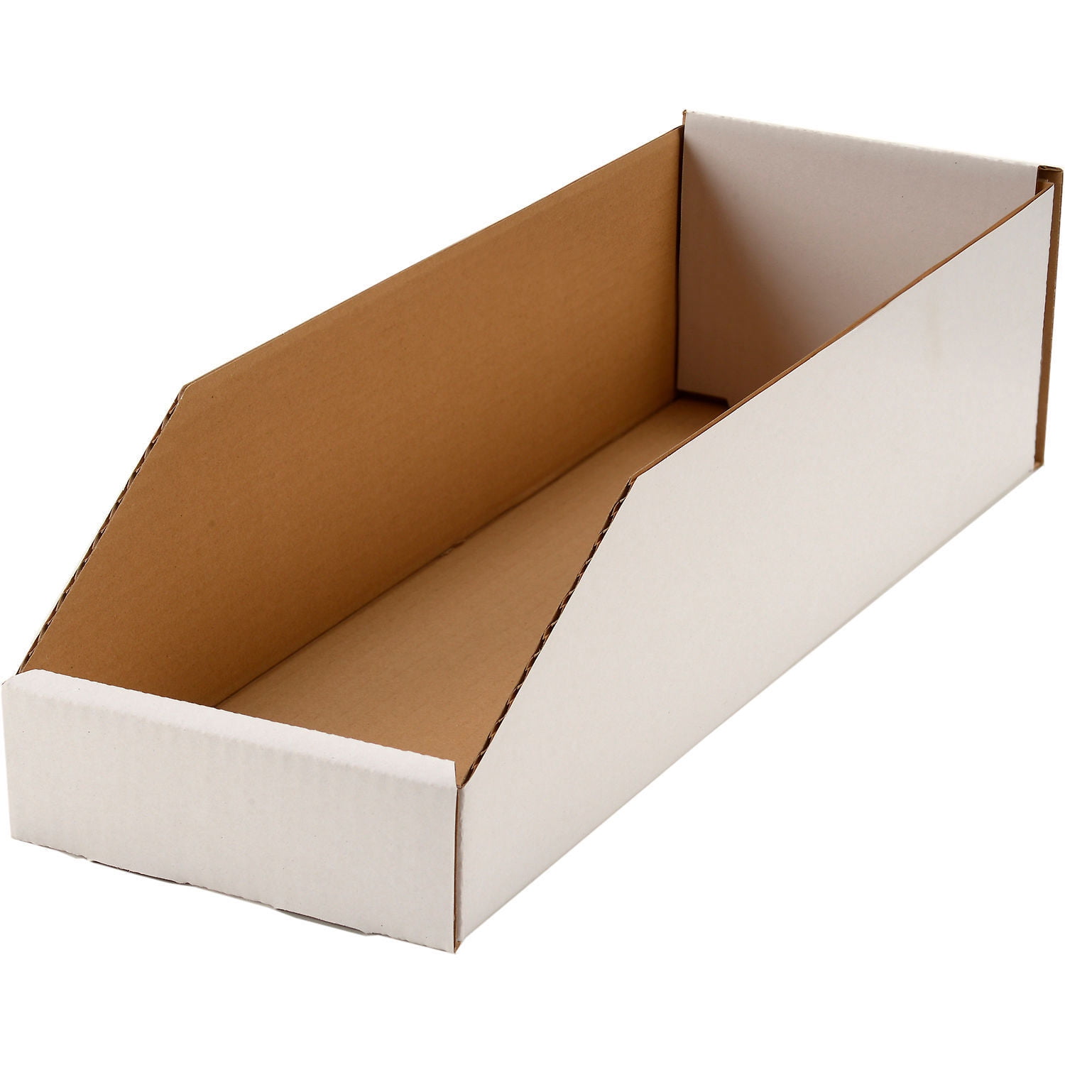 Global Industrial Open Top Corrugated Bin Box, 6"W x 18"D x 4-1/2"H ...