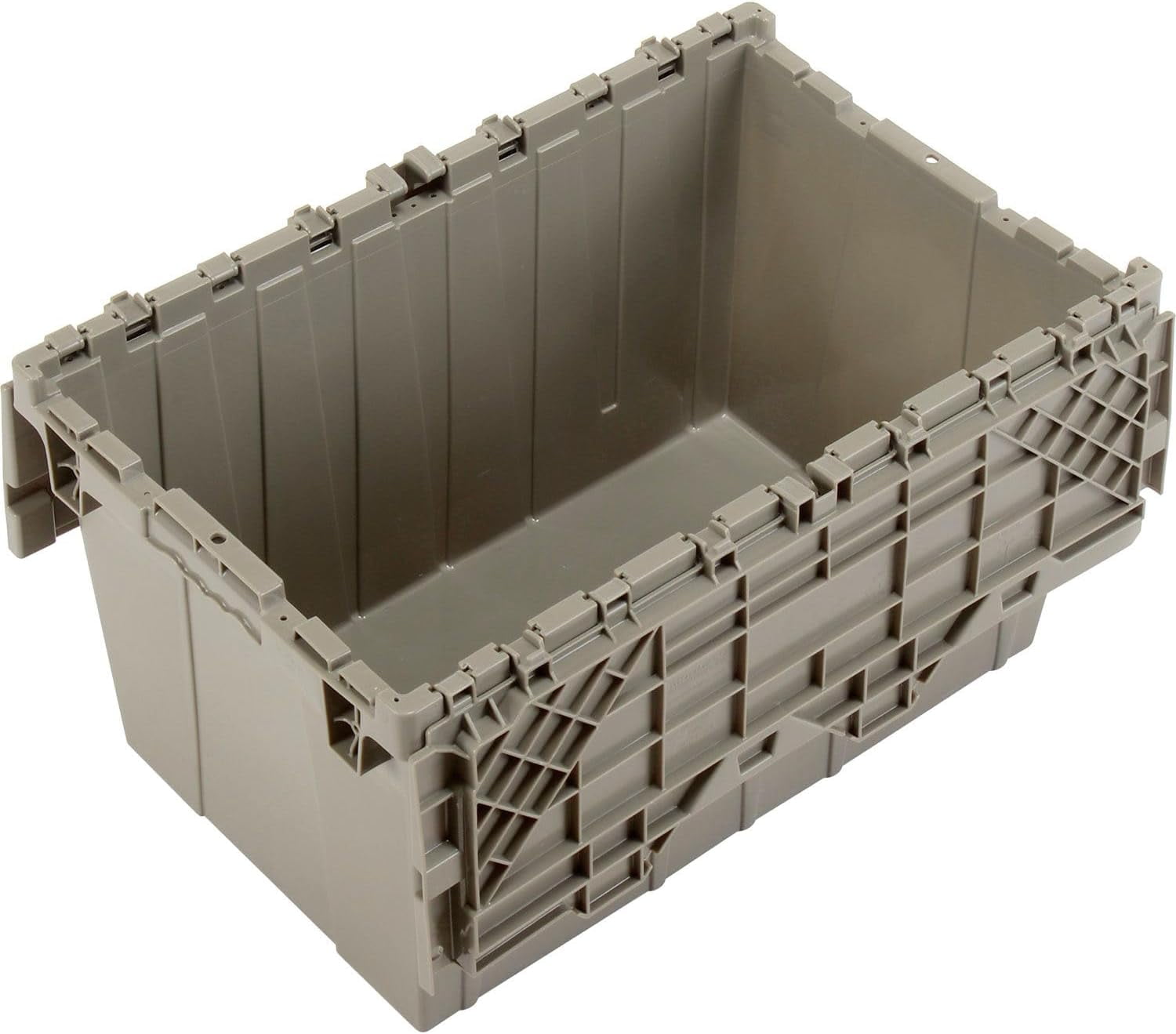 Global Industrial Plastic Attached Lid Shipping & Storage Container, 25 ...