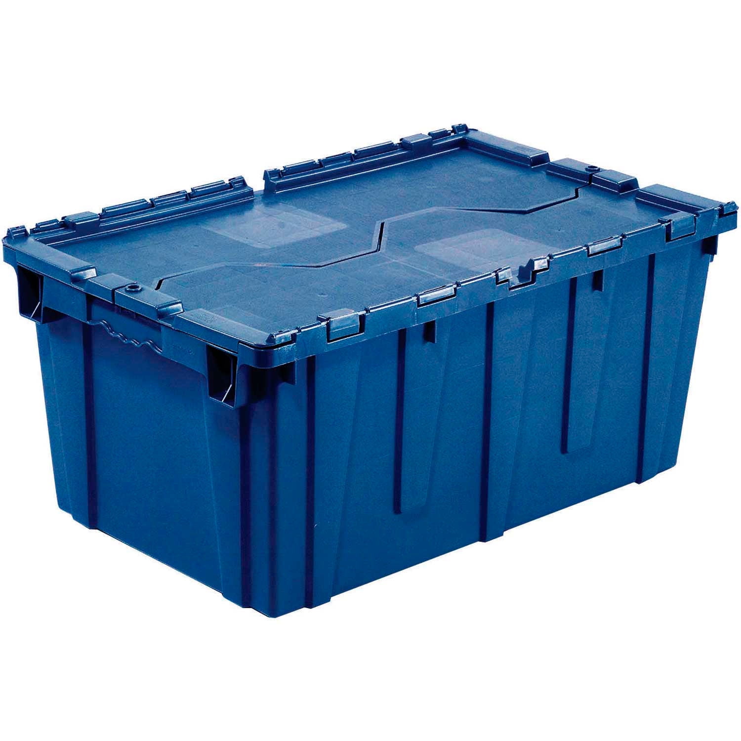 Global Industrial Plastic Attached Lid Shipping & Storage Tote 21-7/8 ...