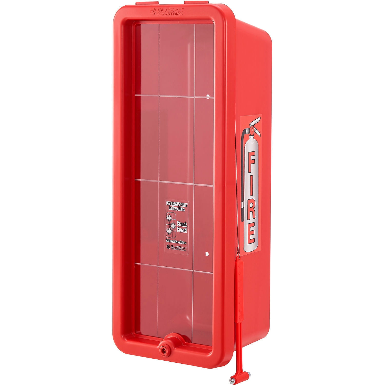 Global Industrial Plastic Fire Extinguisher Cabinet with Window, Fits ...